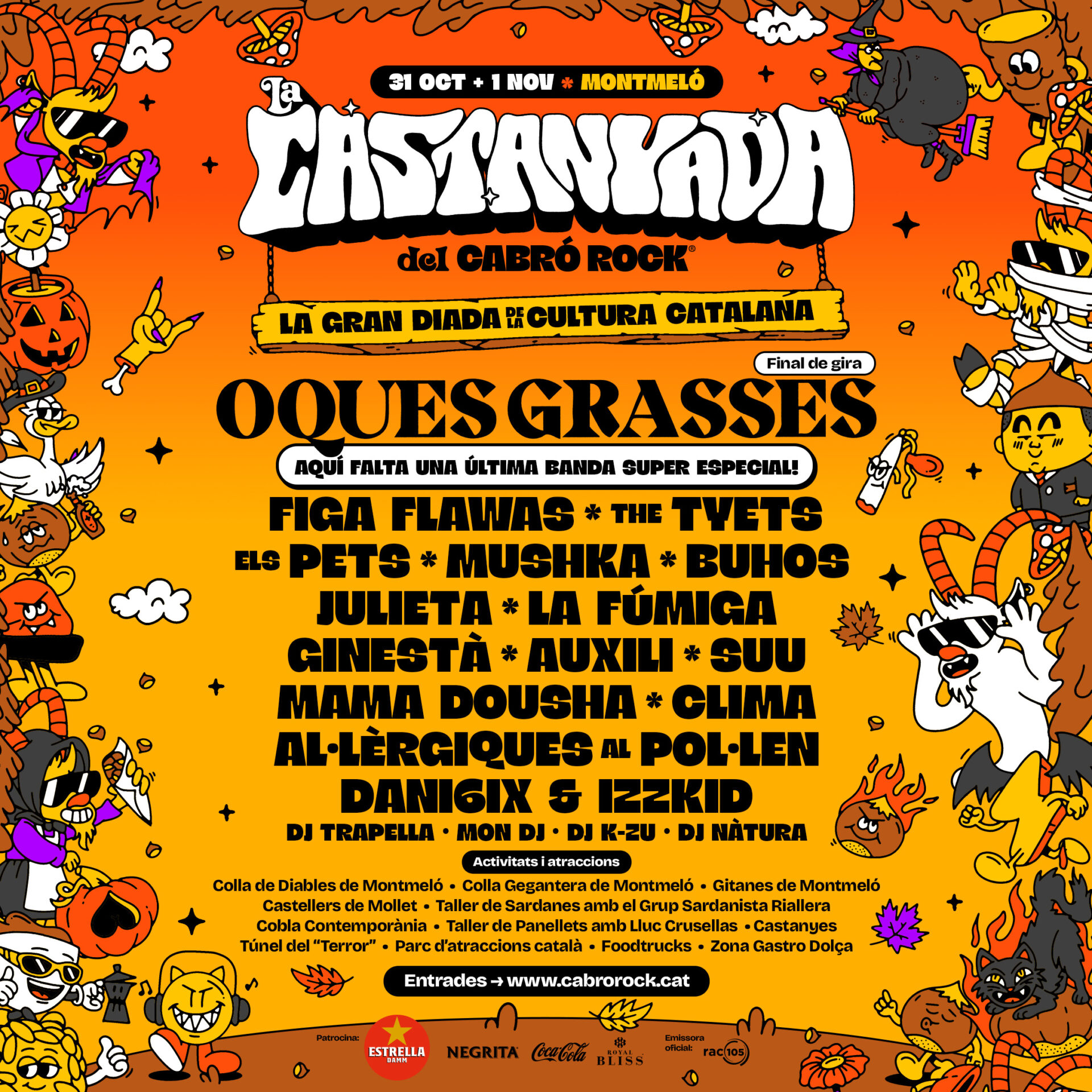 La Castanyada de Cabró Rock s'estrena amb una vintena de noms - Primera ...